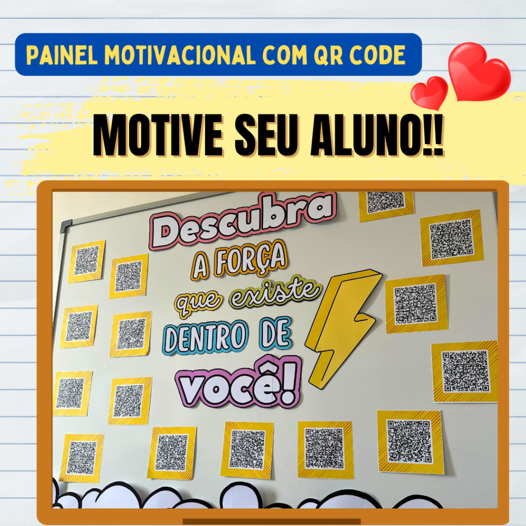 Painel Motivacional Alunos QR Code 2024 - Na Sala da Prô