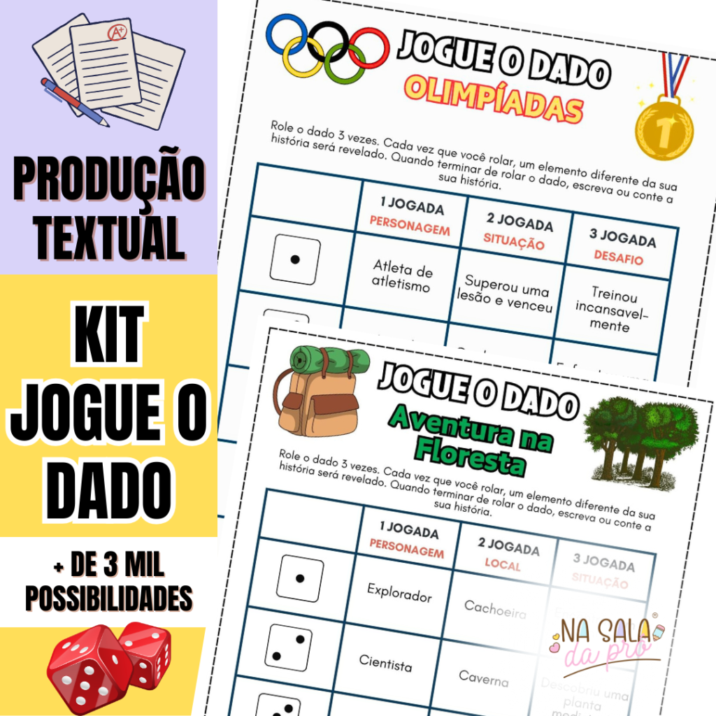 Produção Textual - Jogue o dado - Na Sala da Prô