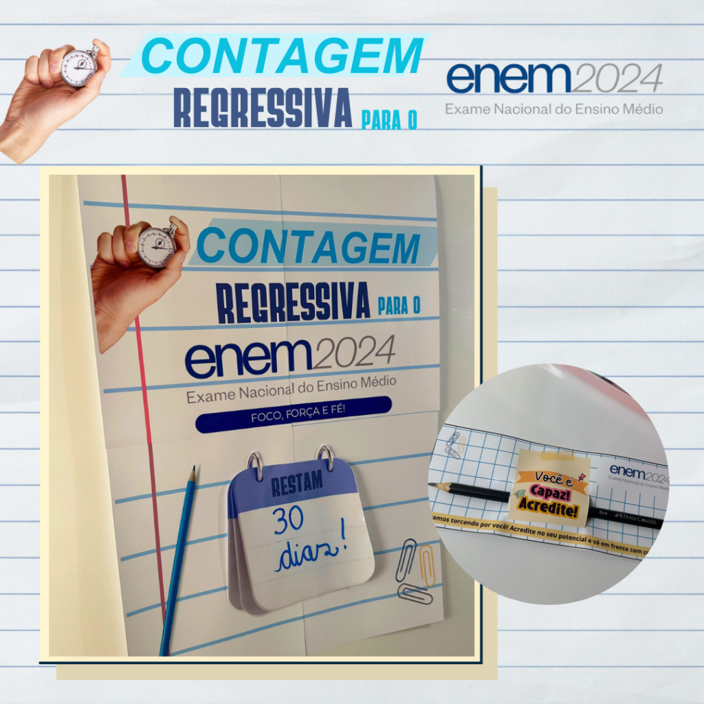 Cartaz Contagem Regressiva ENEM - Na Sala da Prô