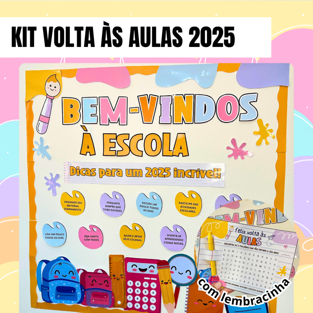 Kit Painel Volta às Aulas 2025 - Na Sala da Prô