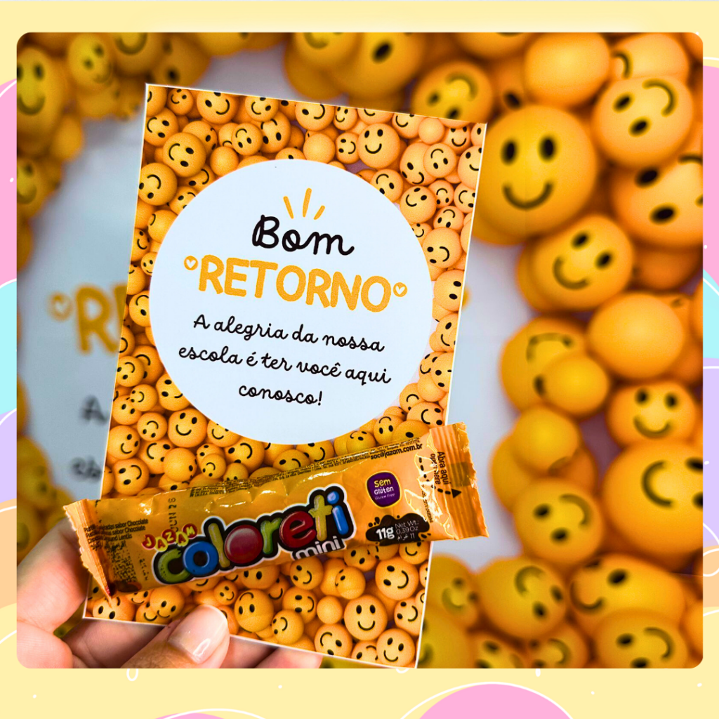 Painel Emoji - Volta às Aulas 2025 - Na Sala da Prô